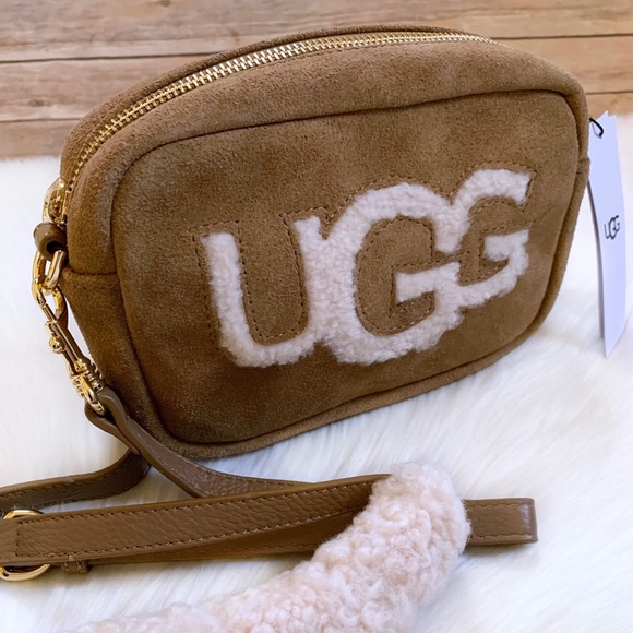UGG | Bags | Ugg Janey Chestnut Crossbody Sheepskin Logo Bag | Poshmark